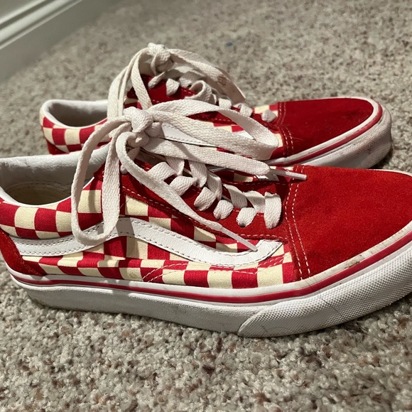 Vans | Shoes | Vintage Red Checkered Vans | Poshmark